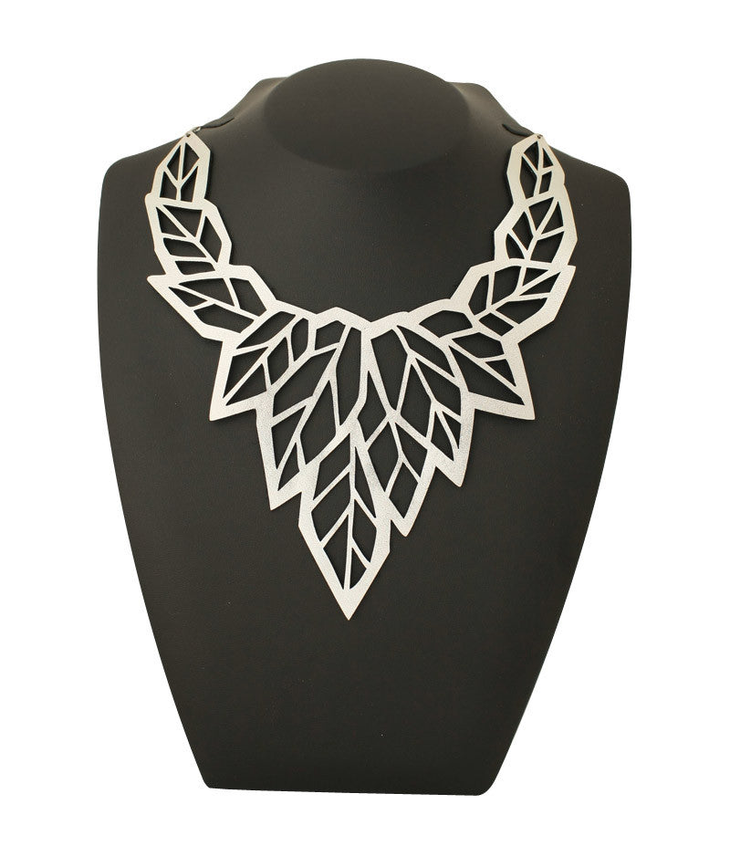 Geo Leaf Necklace Gold – doury